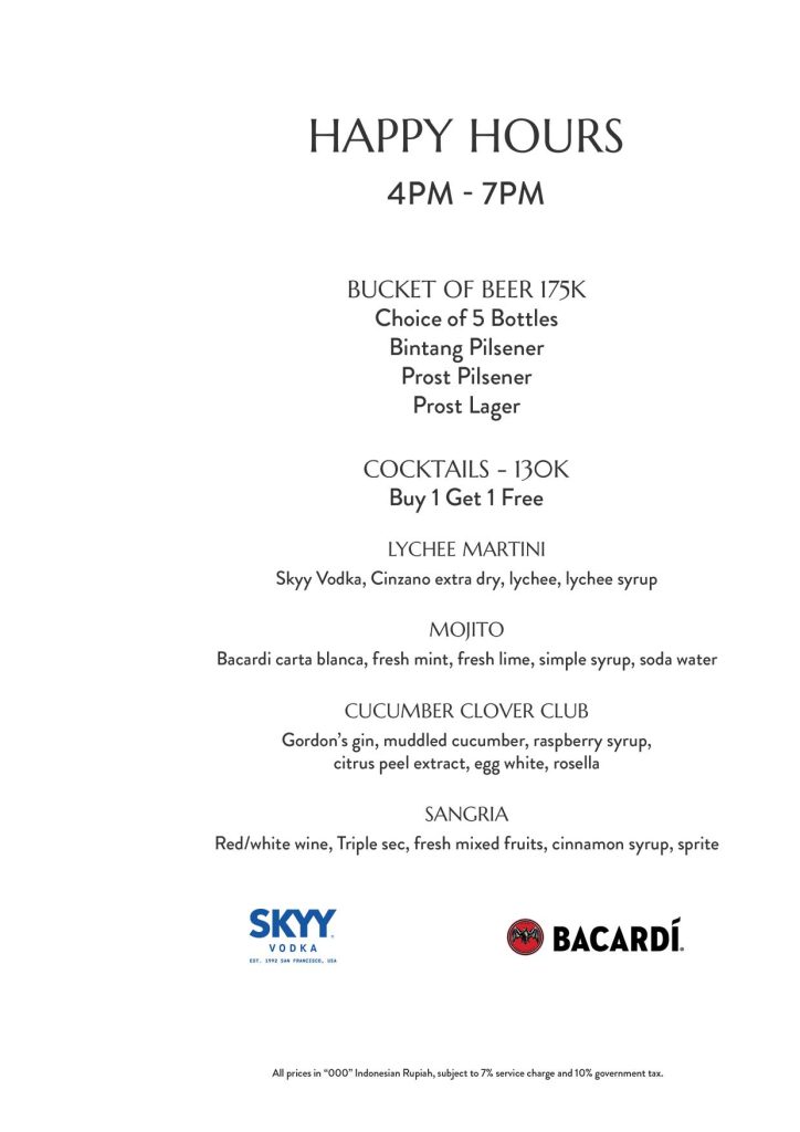 Drink Menu - Azure Beach Restaurant